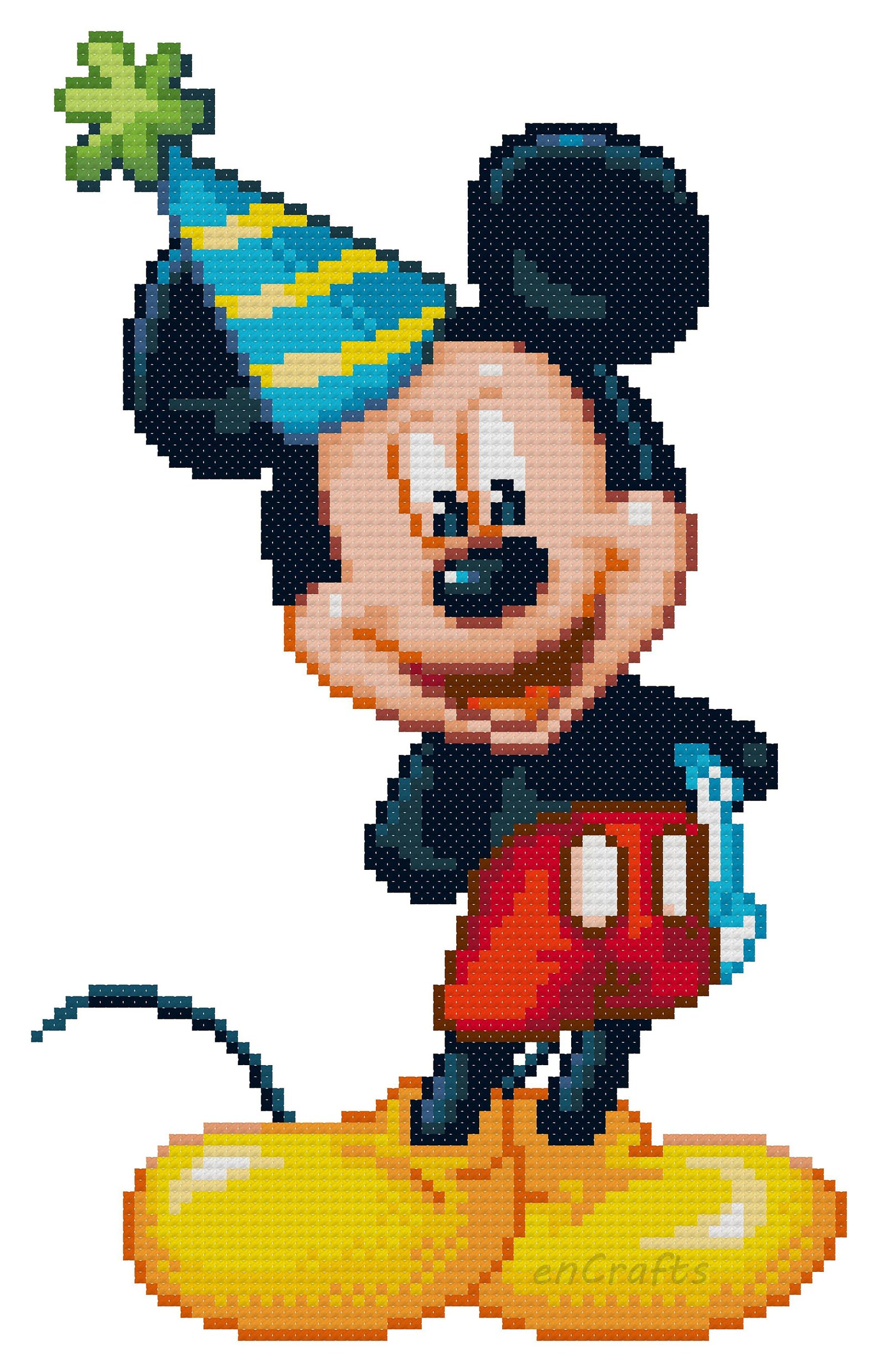 Mickey Mouse 5 Cross Stitch Patterns - Etsy