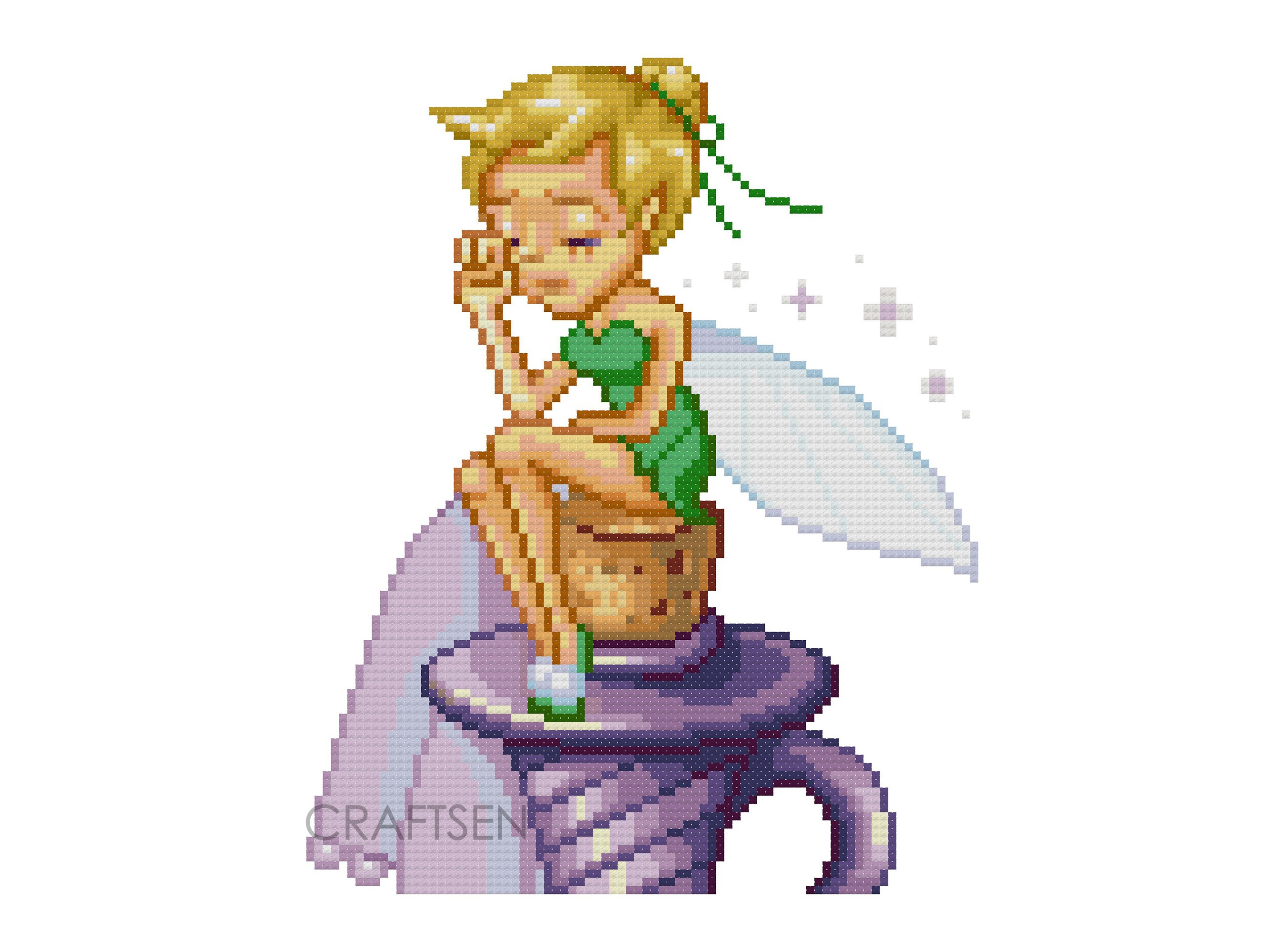 Tinkerbell 5 Cross Stitch Patterns - Etsy