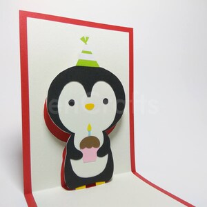 Penguin Pop up Card - Etsy