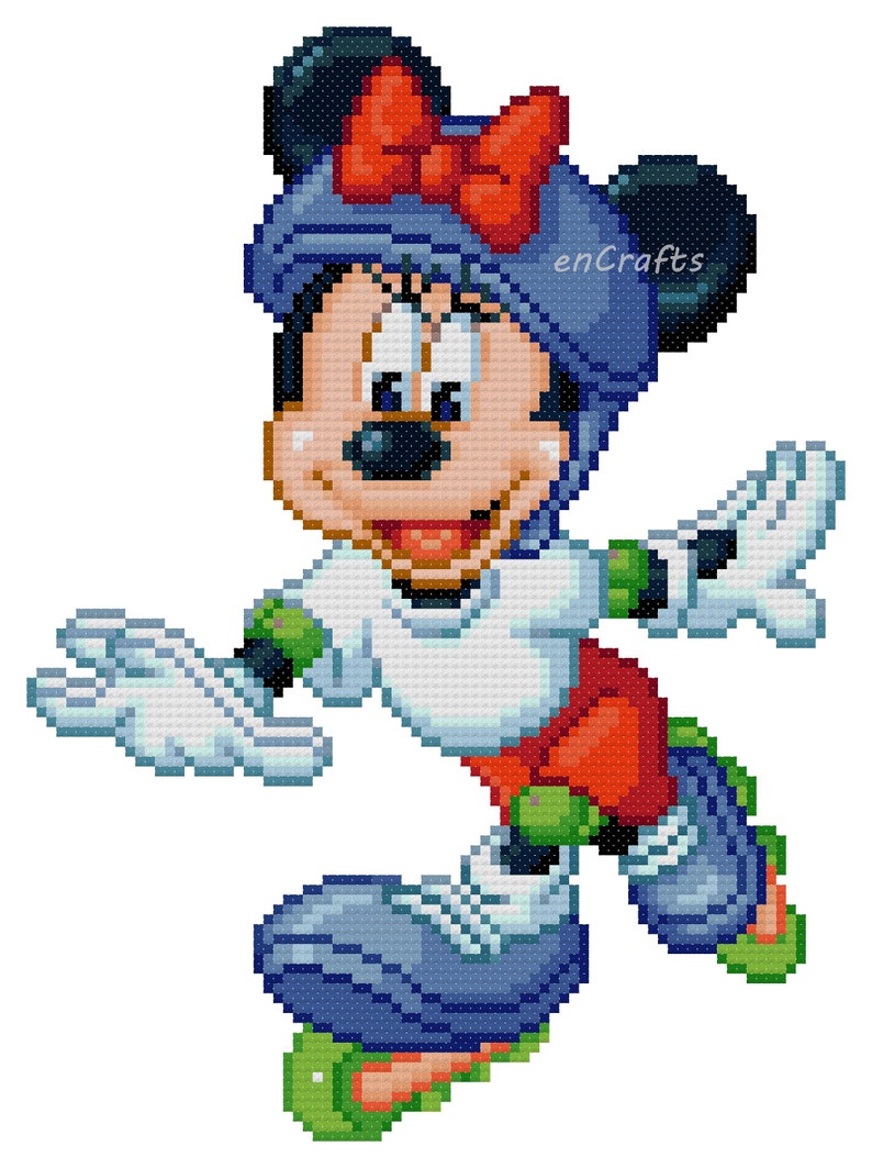 Minnie Mouse 5 Cross Stitch Patterns - Etsy