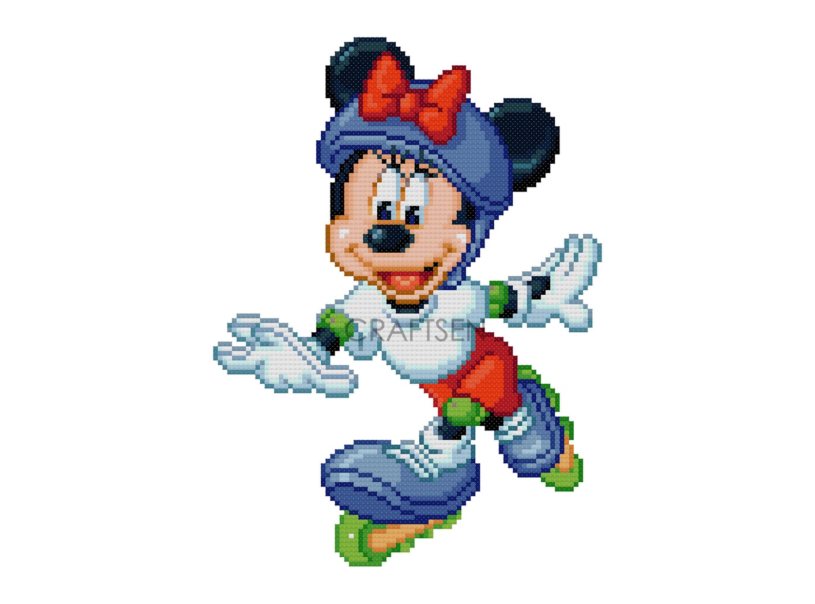 Minnie Mouse 5 Cross Stitch Patterns - Etsy