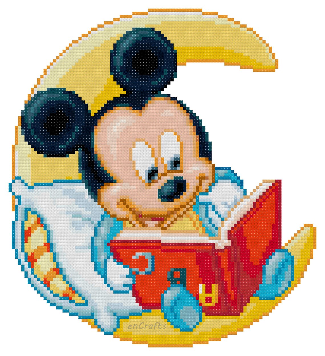 Mickey Mouse 5 Cross Stitch Patterns - Etsy