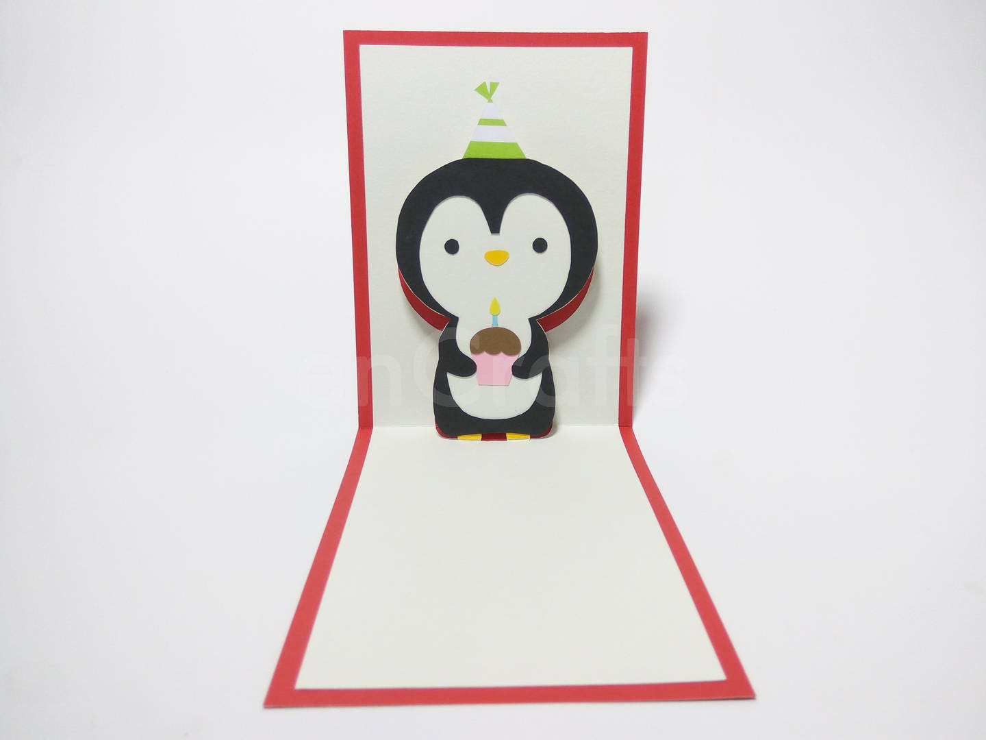 Penguin Pop up Card - Etsy