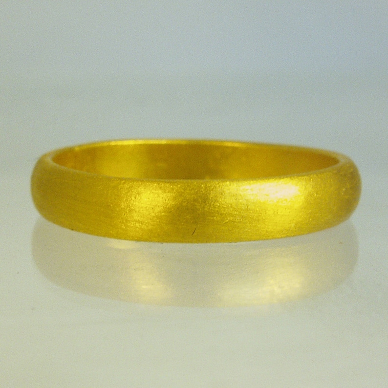 Pure Solid Gold Wedding Band, 24 Karat Solid Gold Ring,100% Pure ...