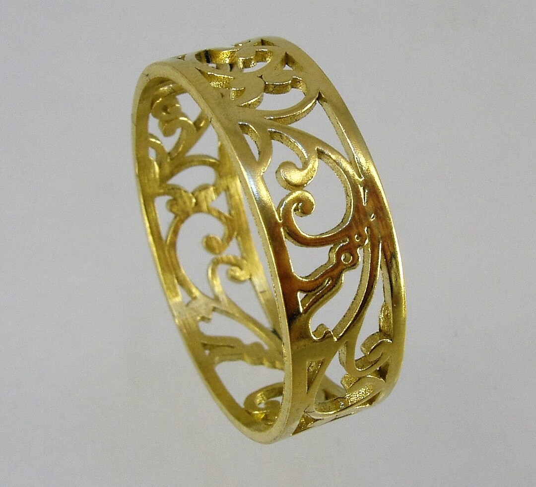Wedding Bands Women,lace Ring,lace Band,gold Ring 14k,wedding Rings ...