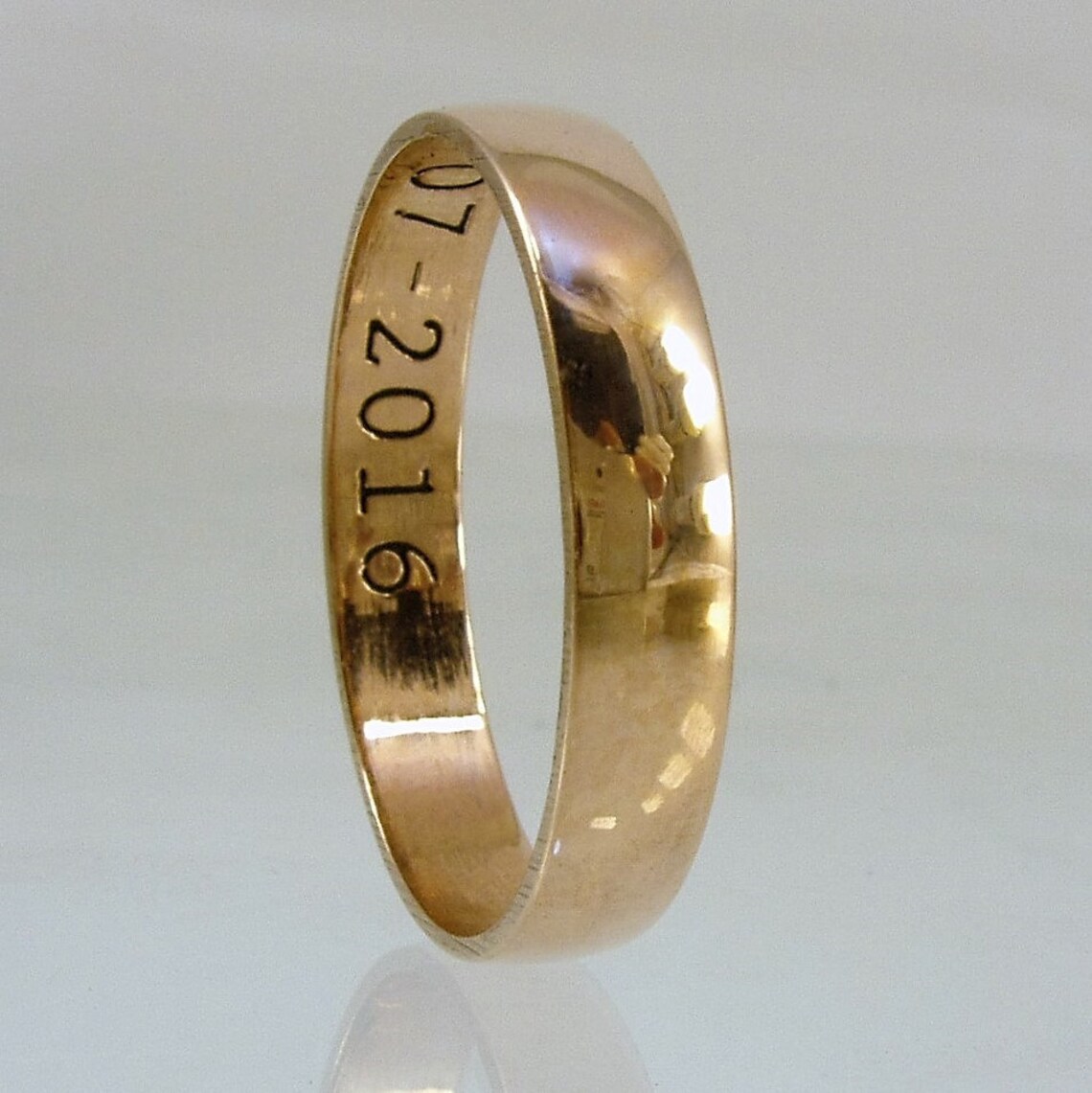 14K Gold Ringrecycled Goldwedding Bandman Wedding | Etsy
