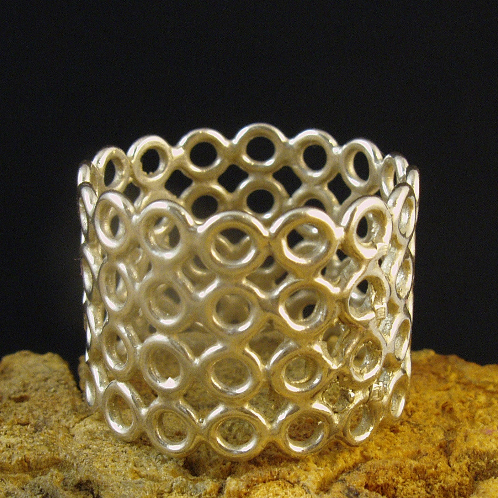 Unique Wedding Ring Circles Ringstatement Ring Silver - Etsy