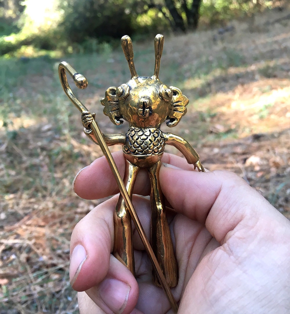 Dagon Mesopotamian God Figurine - Brass Collectible With Resin Base ...