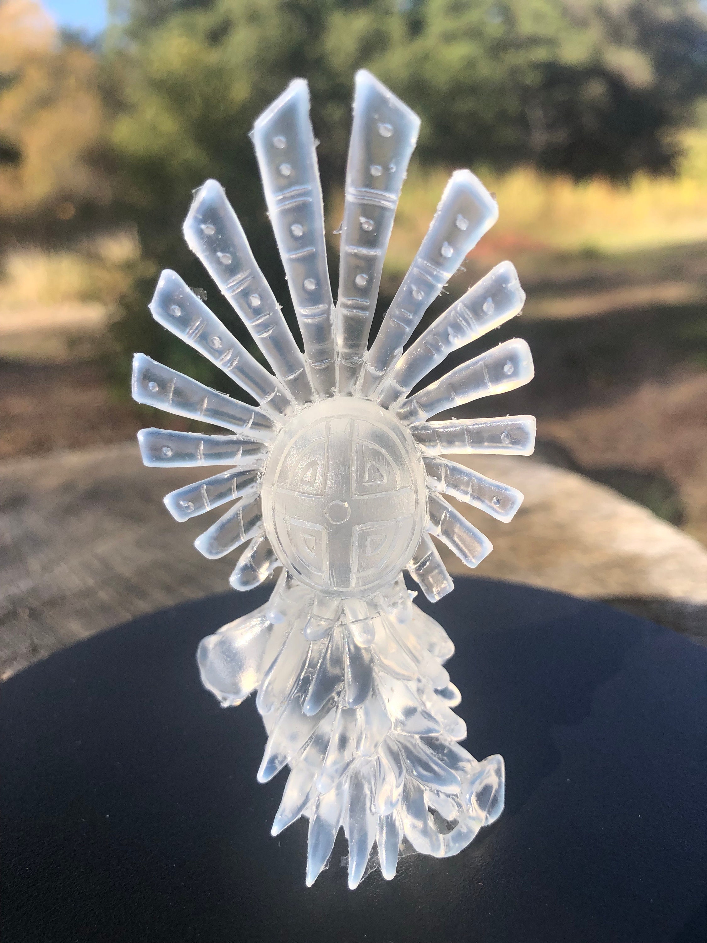 Quetzalcoatl Totem, Garuda Figurine, Altarpiece Deity, Clear Resin ...