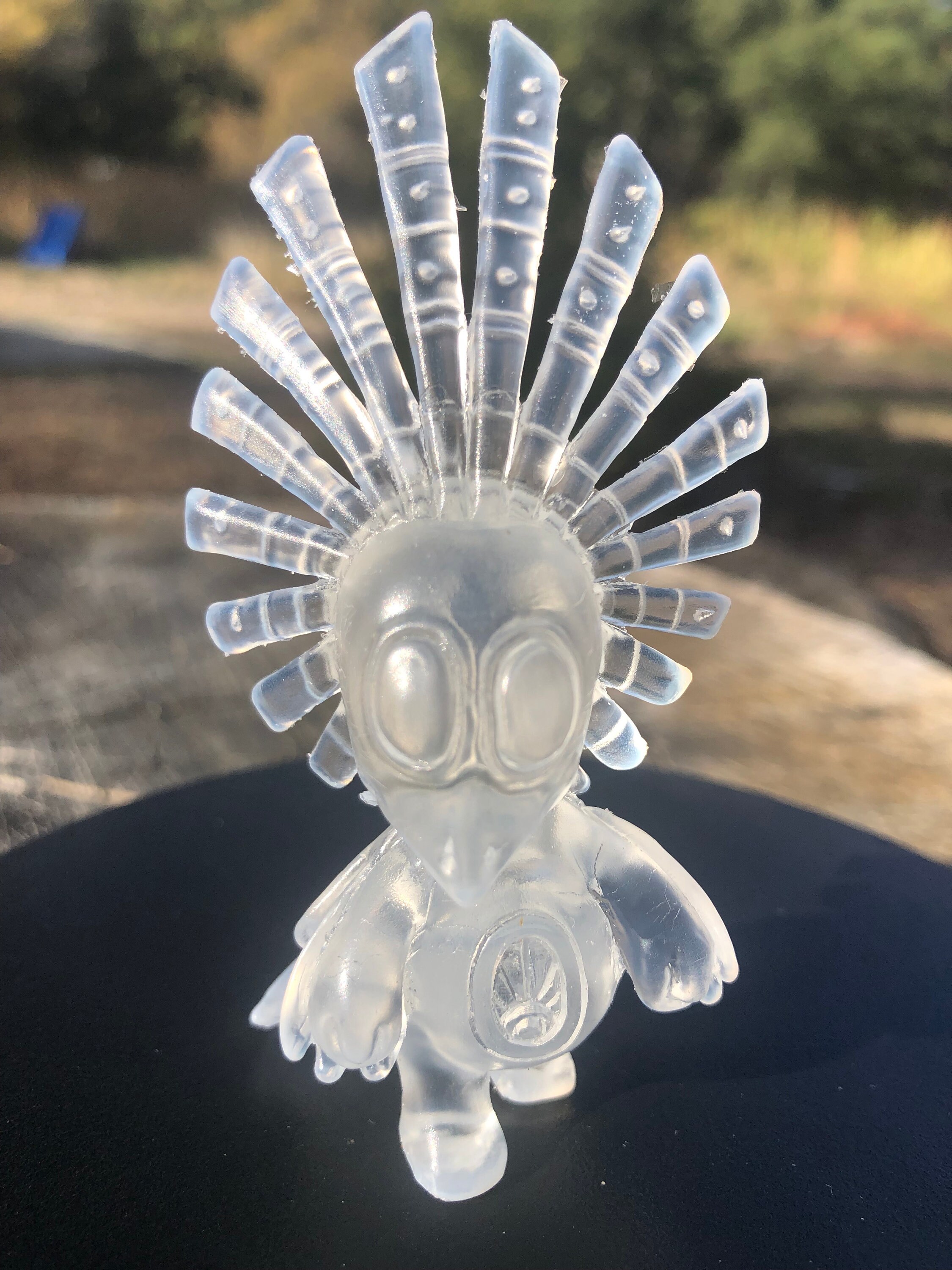 Quetzalcoatl Totem, Garuda Figurine, Altarpiece Deity, Clear Resin ...