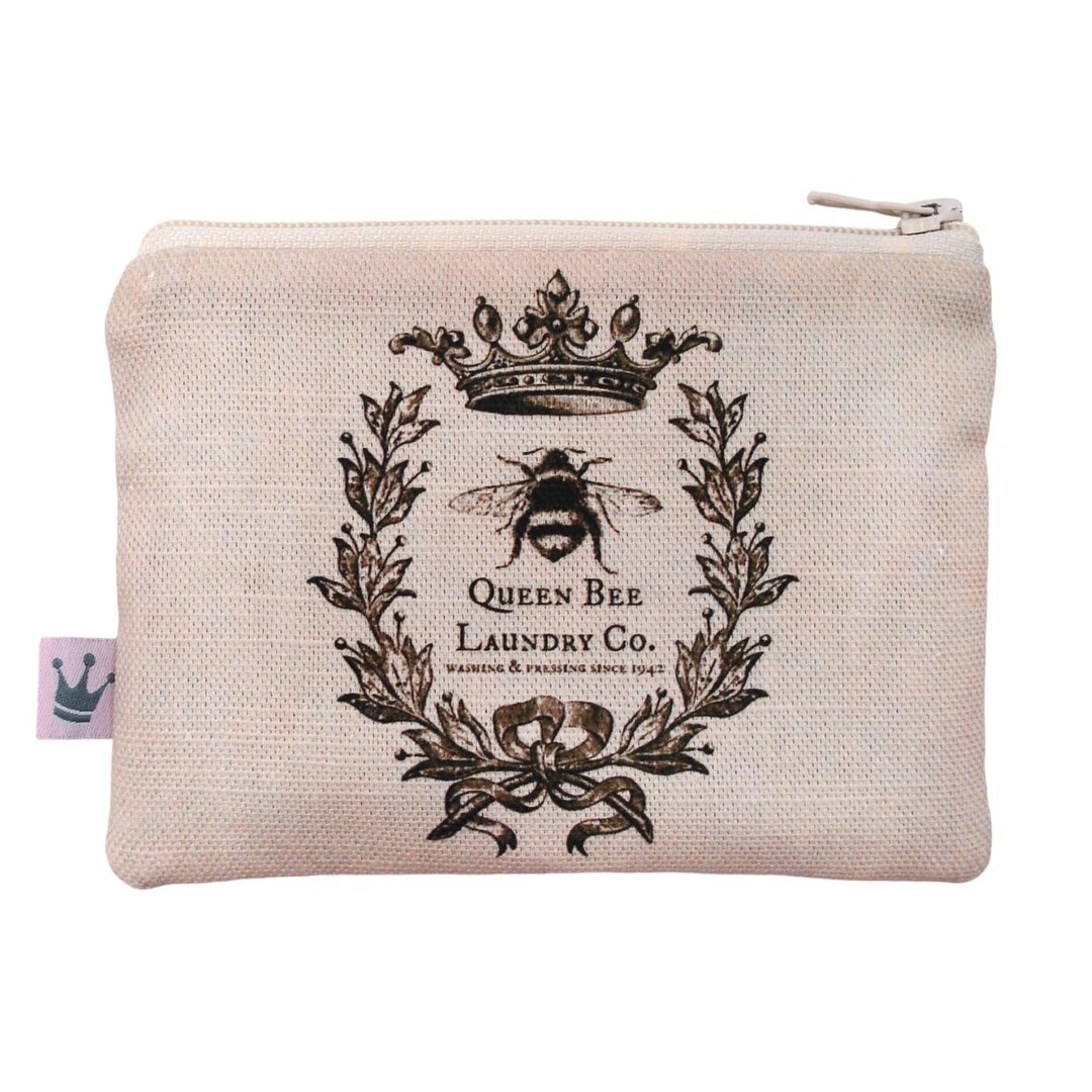 Mini Zipper Pouch «queen Bee», Coin Purse, Make up Purse - Etsy