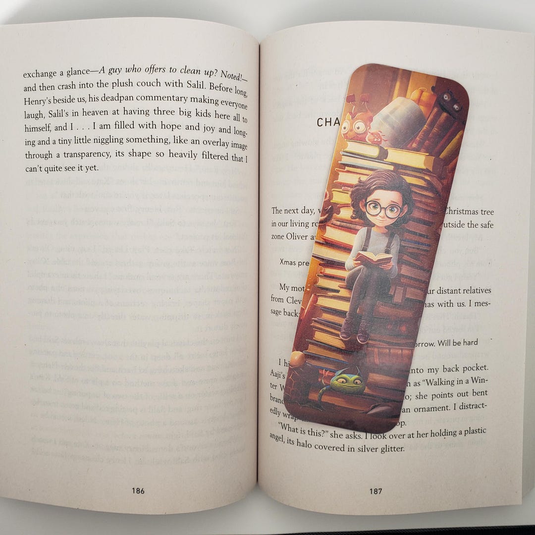 Book Stack Smart Girl Bookmark Laminated Book Mark for Readers ...