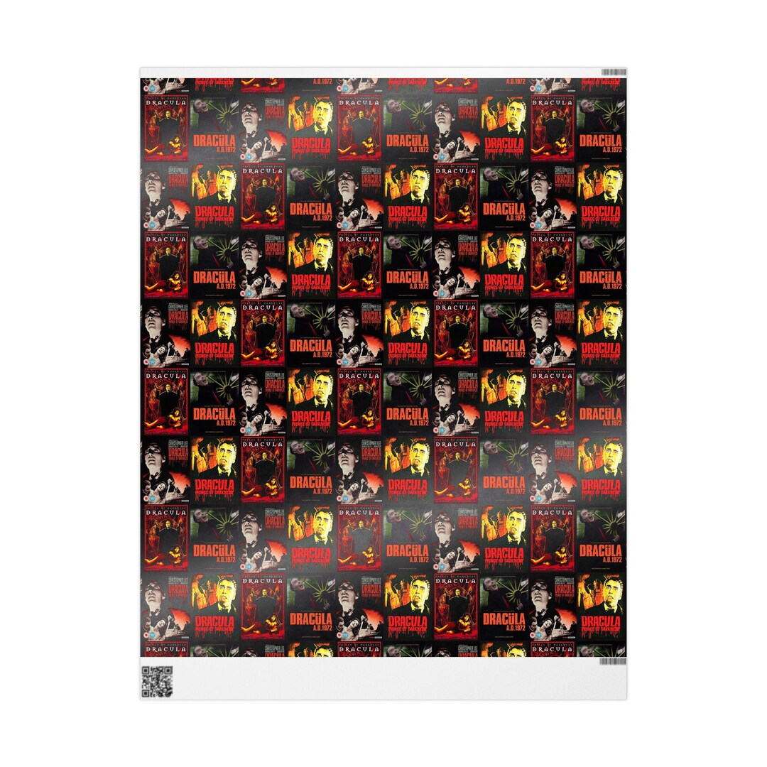 Wrapping Papers, 60's Horror Movies, Gift Wrap, Hammer Horror, Dracula ...