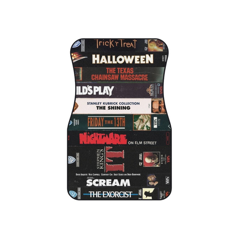 Car Mats set of 4, 80's Horror, VHS Movies, Horror Fans, Horror Family ...