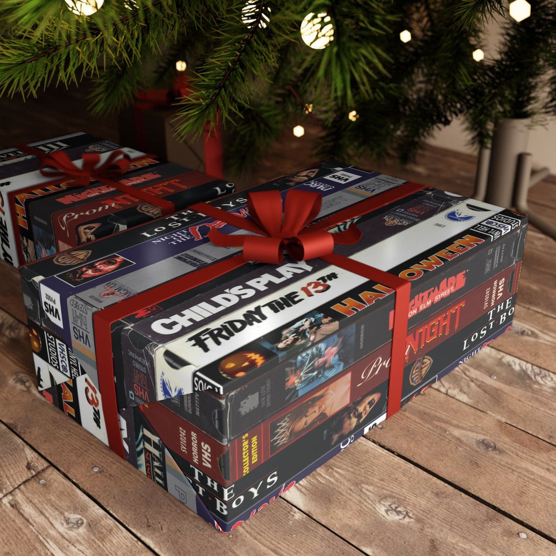 Wrapping Paper 80's VHS Horror Movie Wrapping Paper Classic Horror Film ...