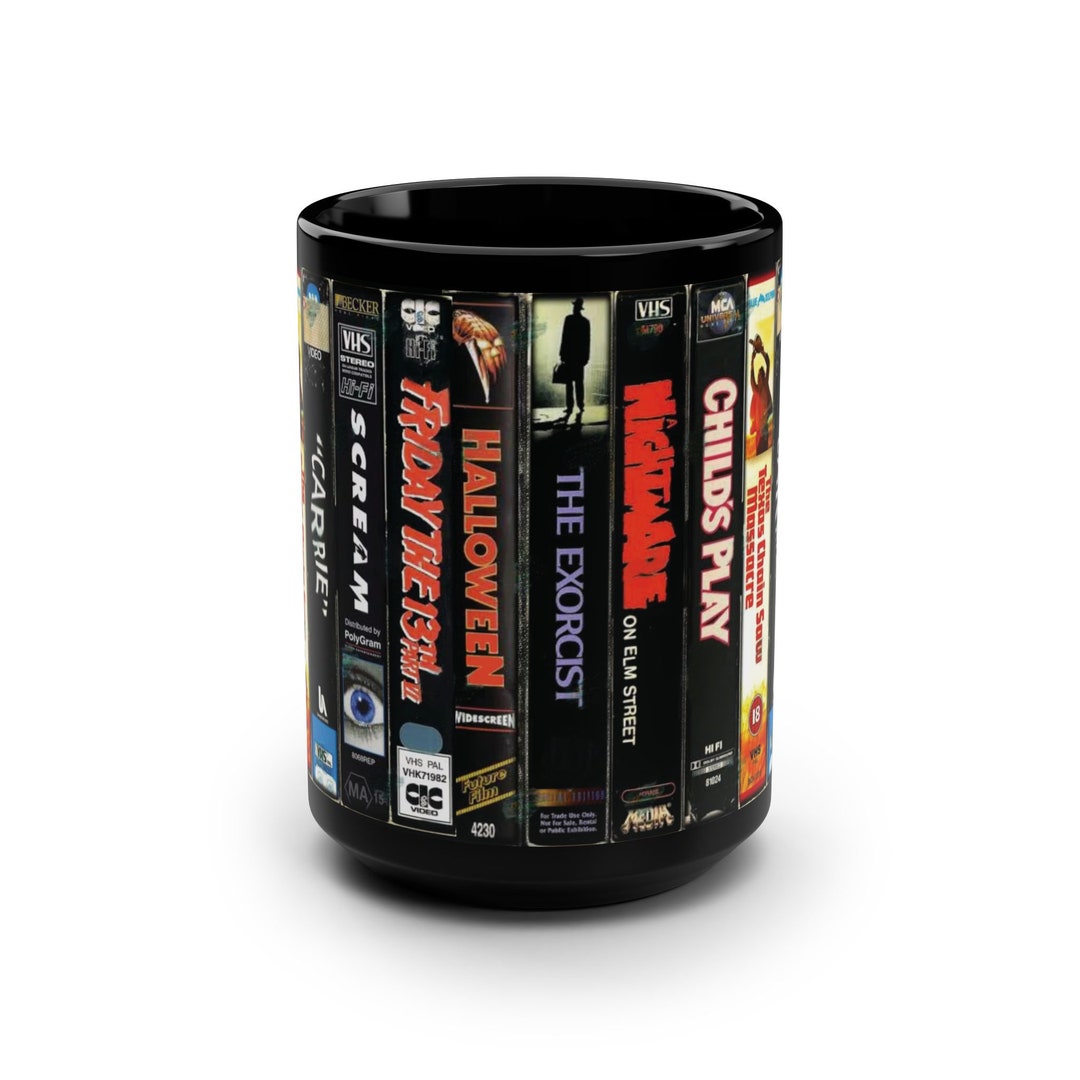 Black Mug, 15oz, 80's Horror, Old School, Horror Fans, Coffee Break ...