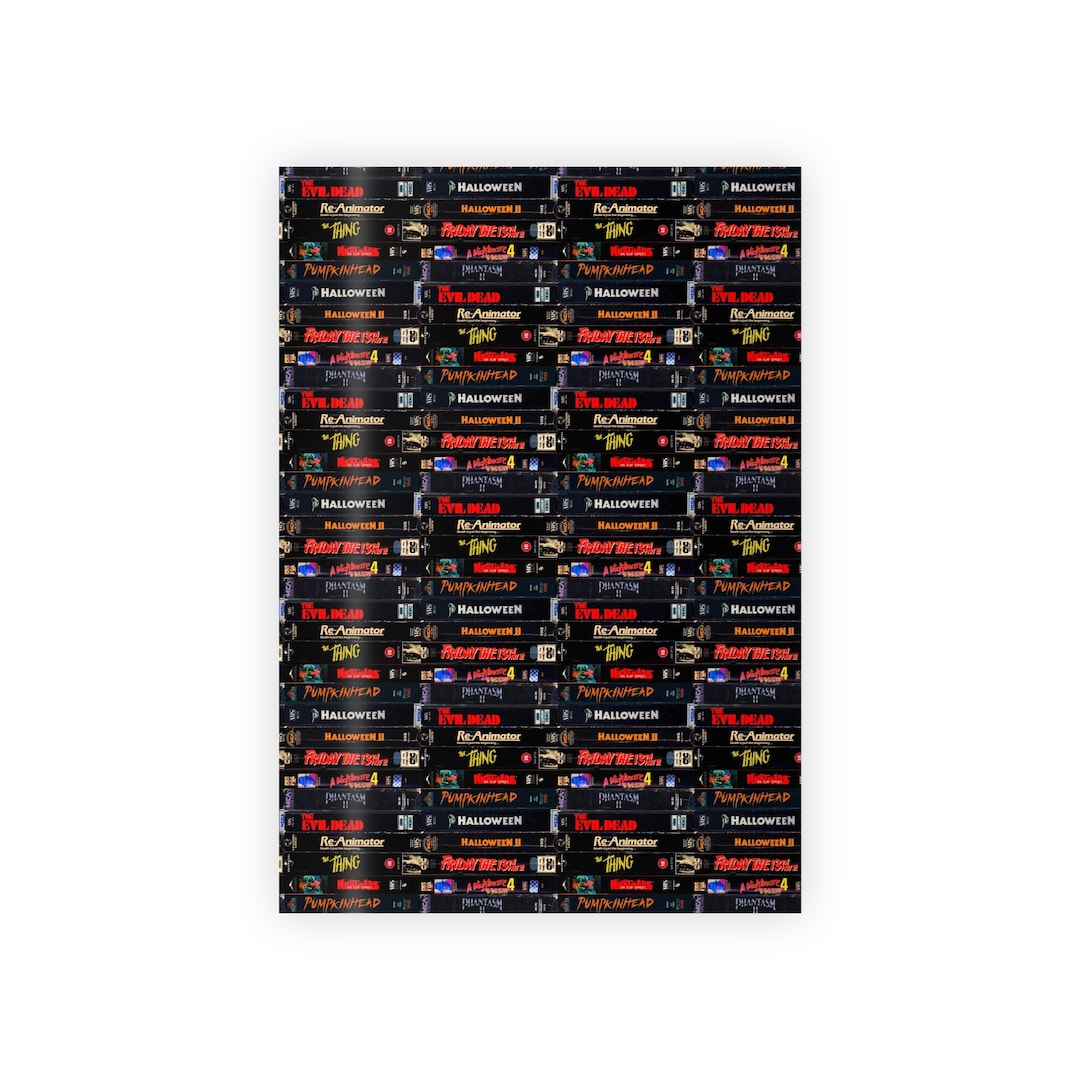 Wrapping Paper 80's VHS Horror Movie Wrapping Paper Classic Horror Film ...