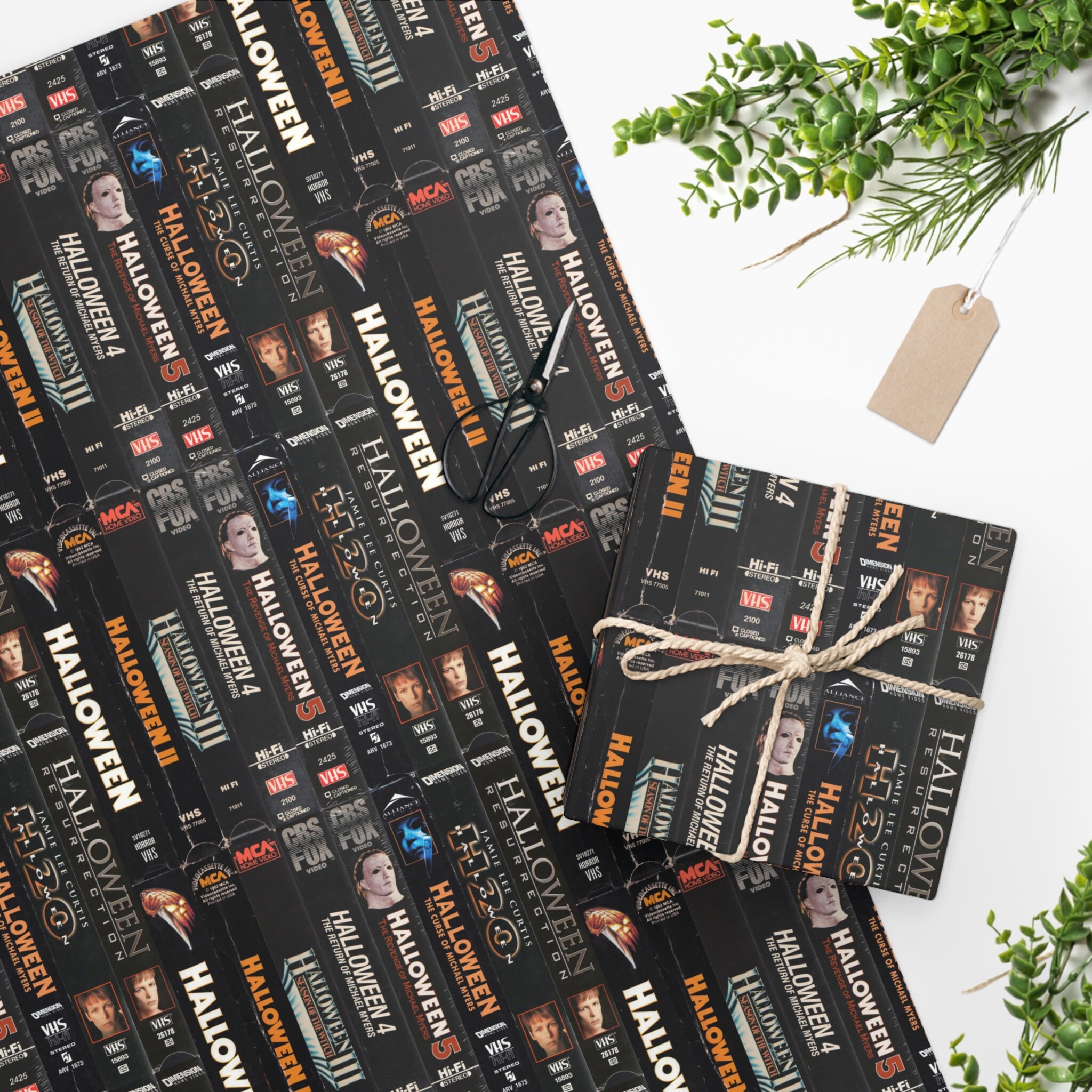 Wrapping Paper,80's,vhs Horror Movie,classic Horror Film,gift Wrap ...