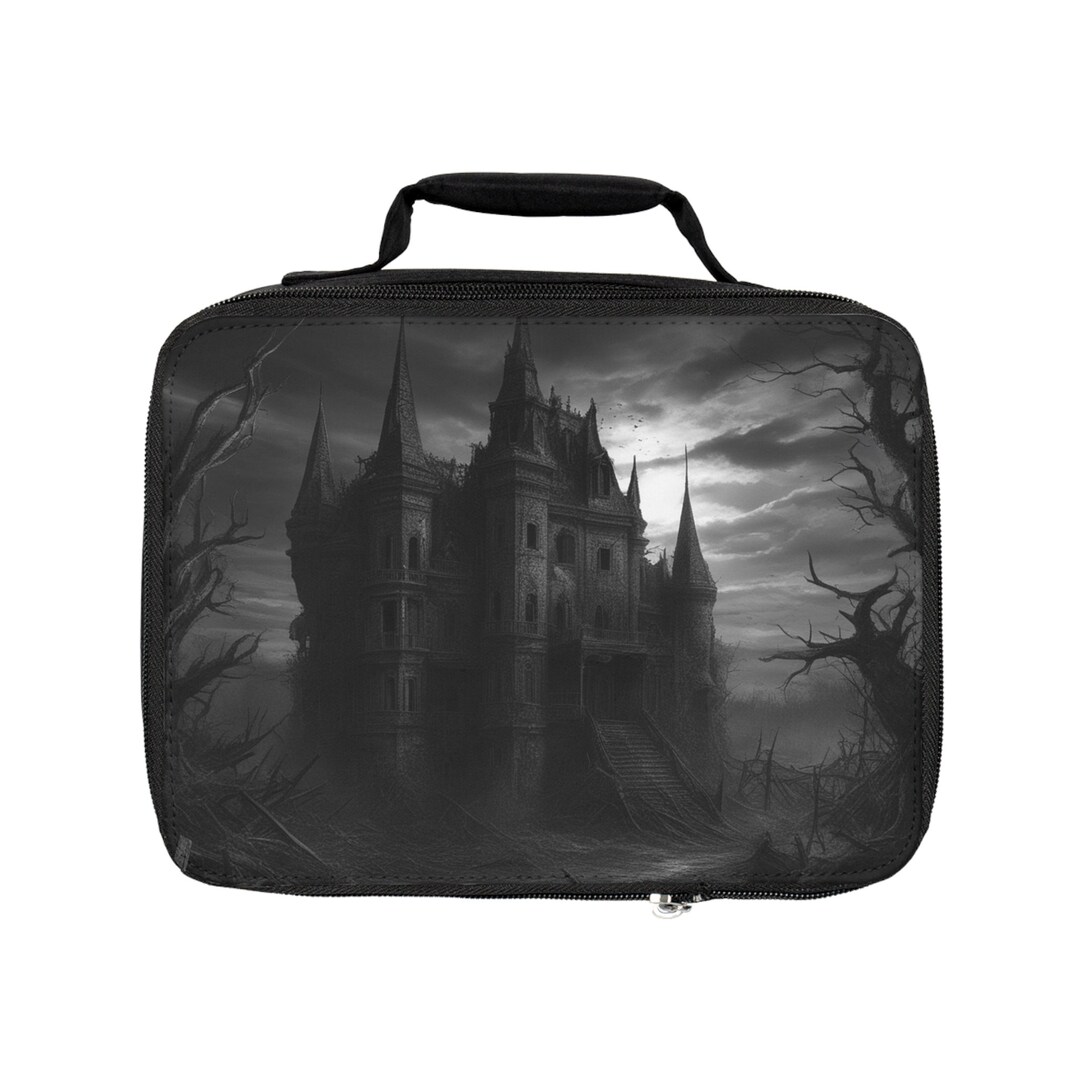 Lunch Bag Insulated Zip-up Gothic Castle Print Dark Cloud Moonlight ...