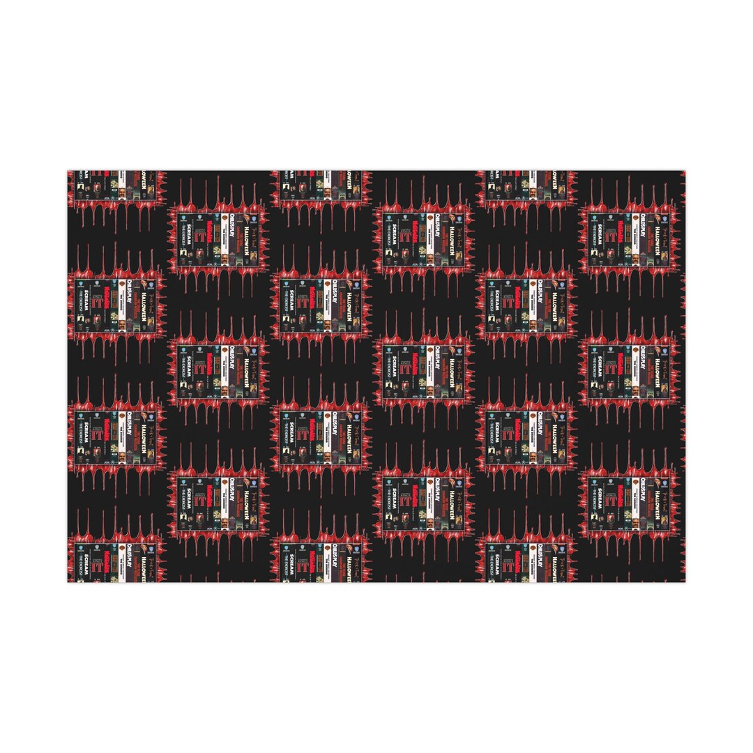 Wrapping Paper 80's VHS Horror Movie Wrapping Paper Classic Horror Film ...