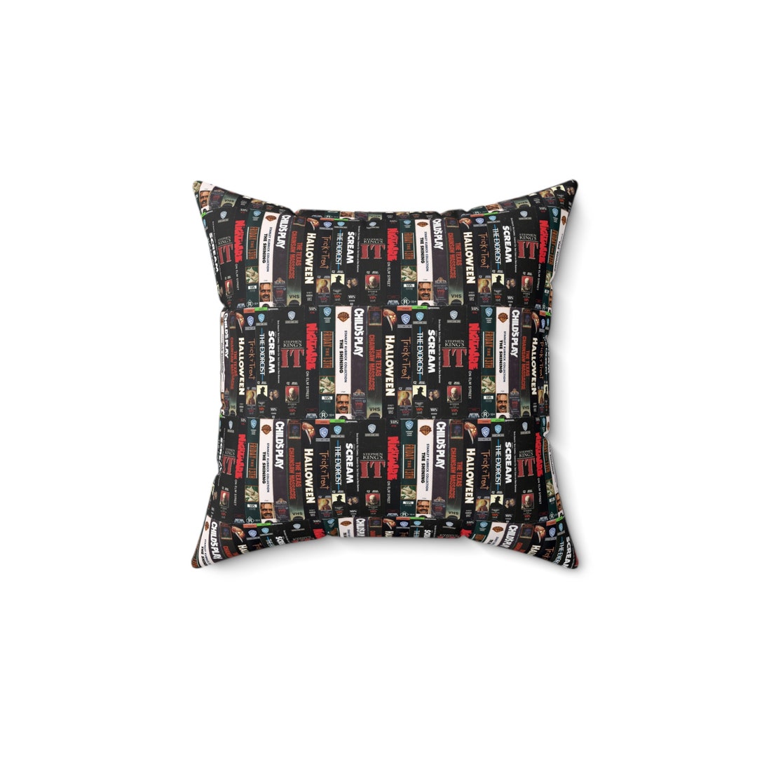 Spun Polyester,square Pillow, 80's Horror Movies, VHS Movie, Old School ...