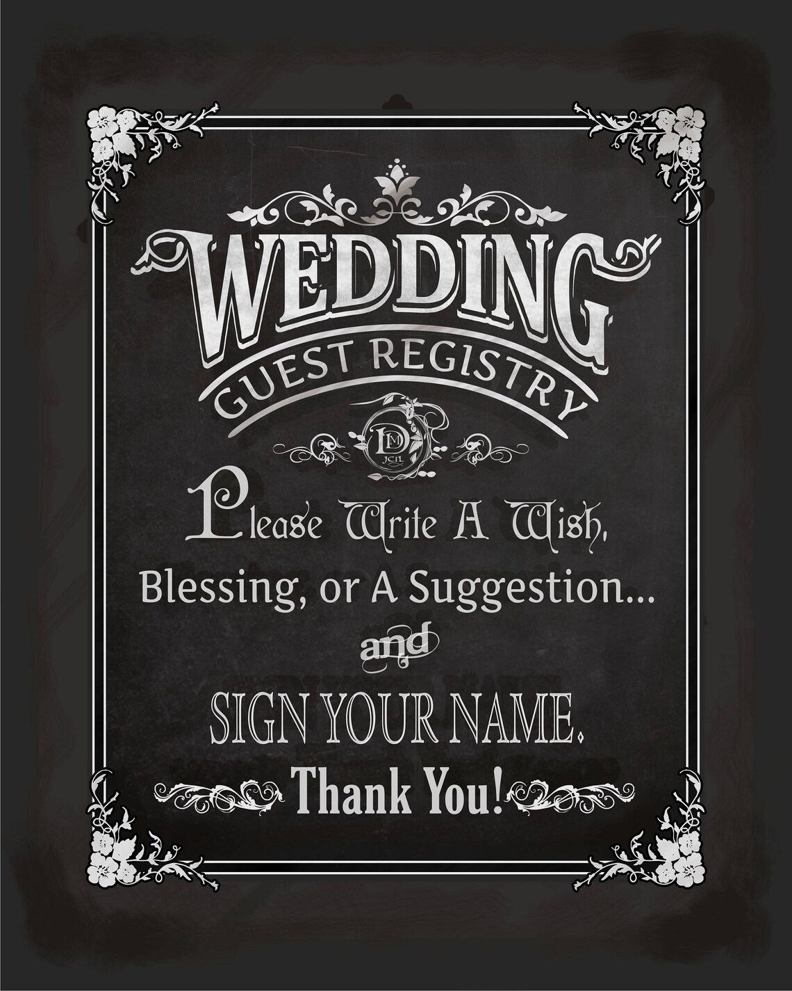 Chalkboard Wedding Registry Signs - Etsy