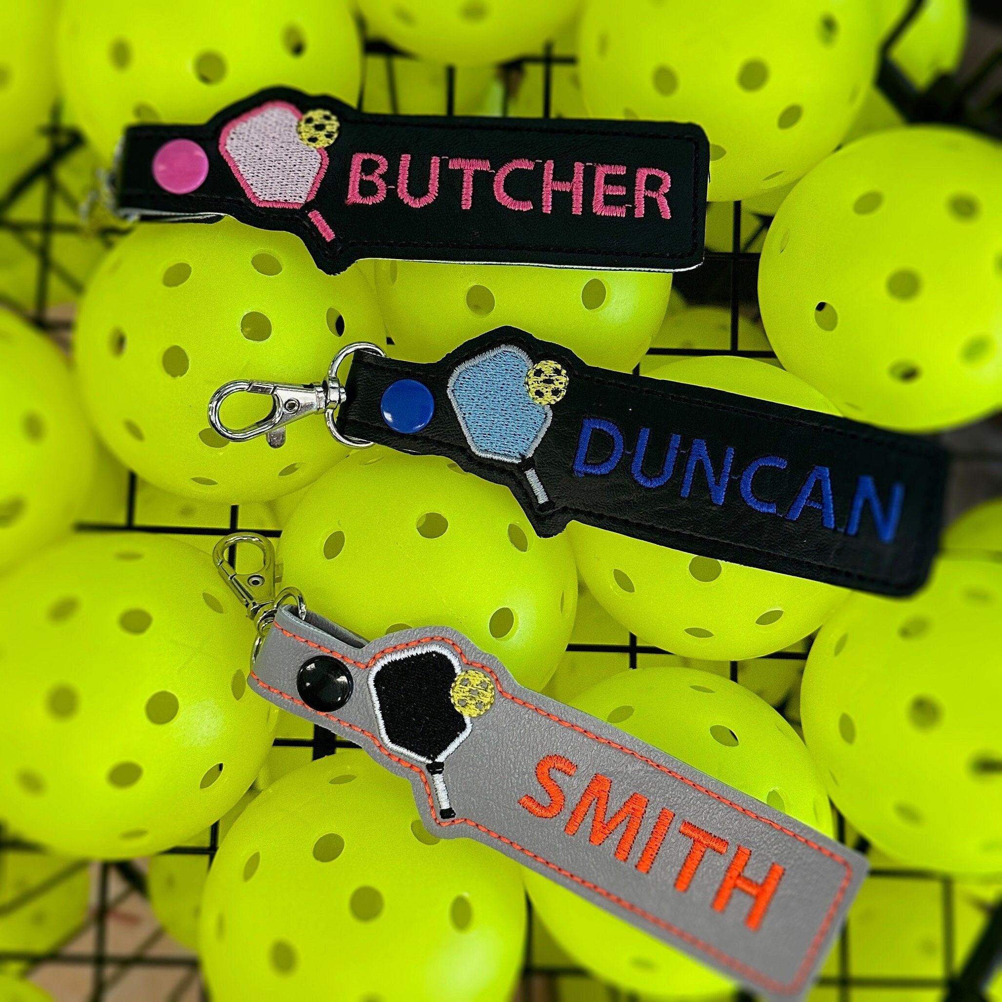 Pickleball Name Key Fob | Pickleball Key Chain | Bag Tag | Custom ...