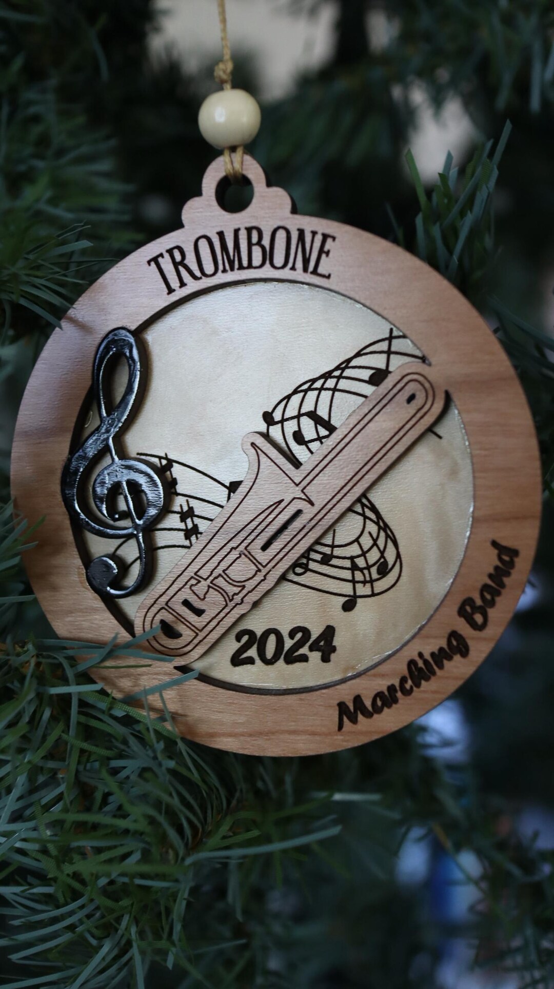 Custom Trombone Marching Band Ornament SVG File | Personalized Band ...