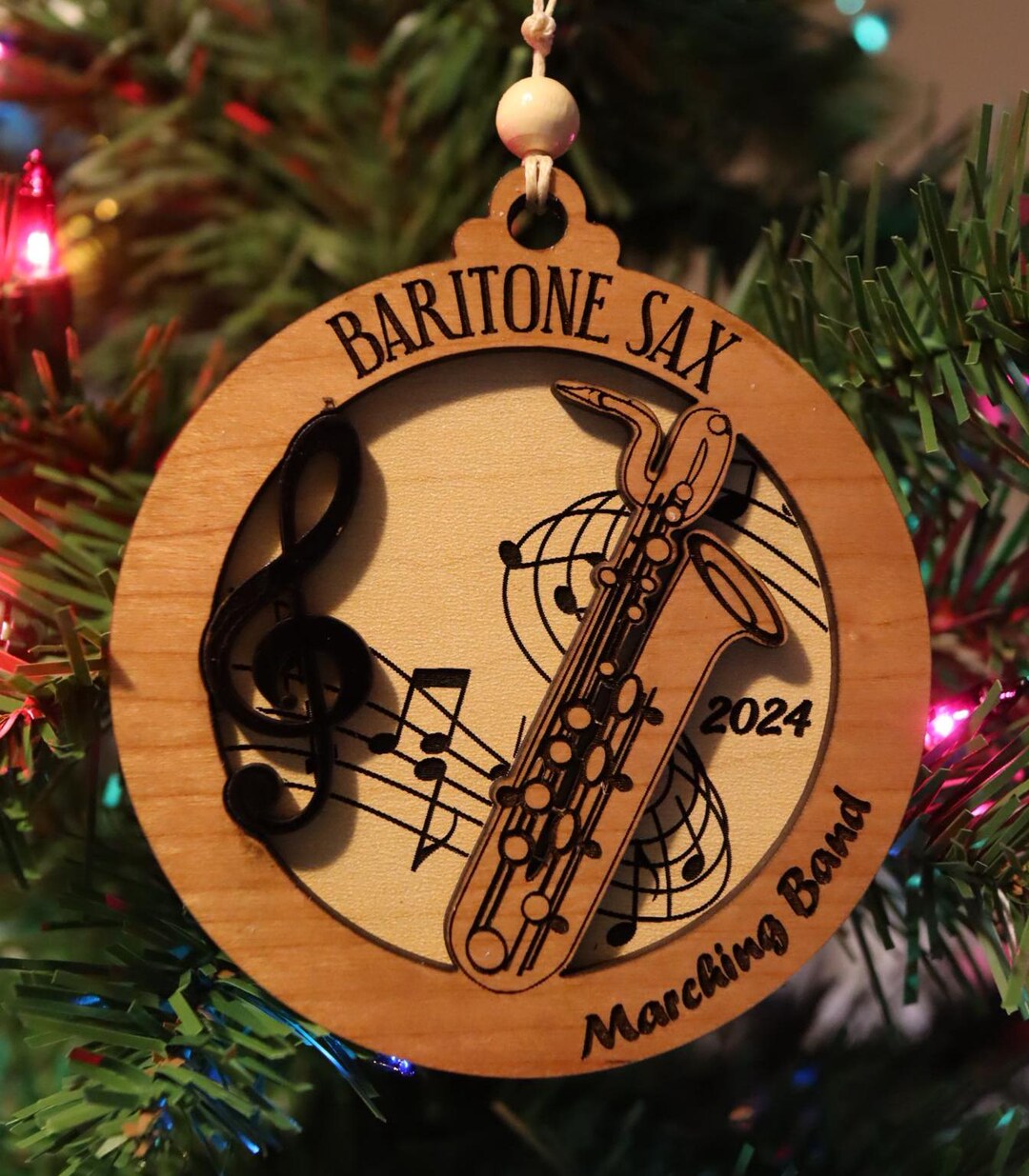 Baritone Sax - Marching Band Ornament - SVG Laser File - Etsy