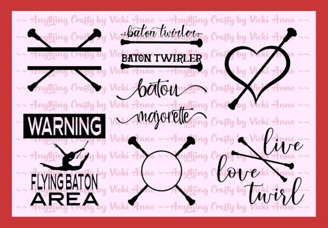Majorette Baton Twirler SVG PNG, Dance and Cheer Design, Cricut ...