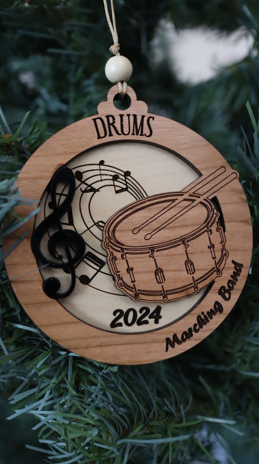 Drums Marching Band Ornament SVG Laser File, Drum Cut File, Digital ...