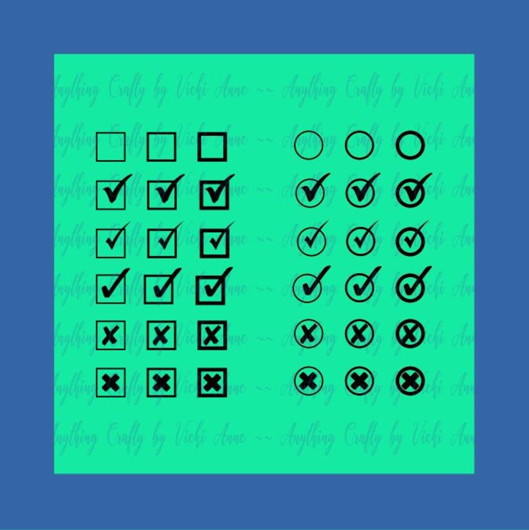 Check Mark Tick Mark SVG Pack - Etsy