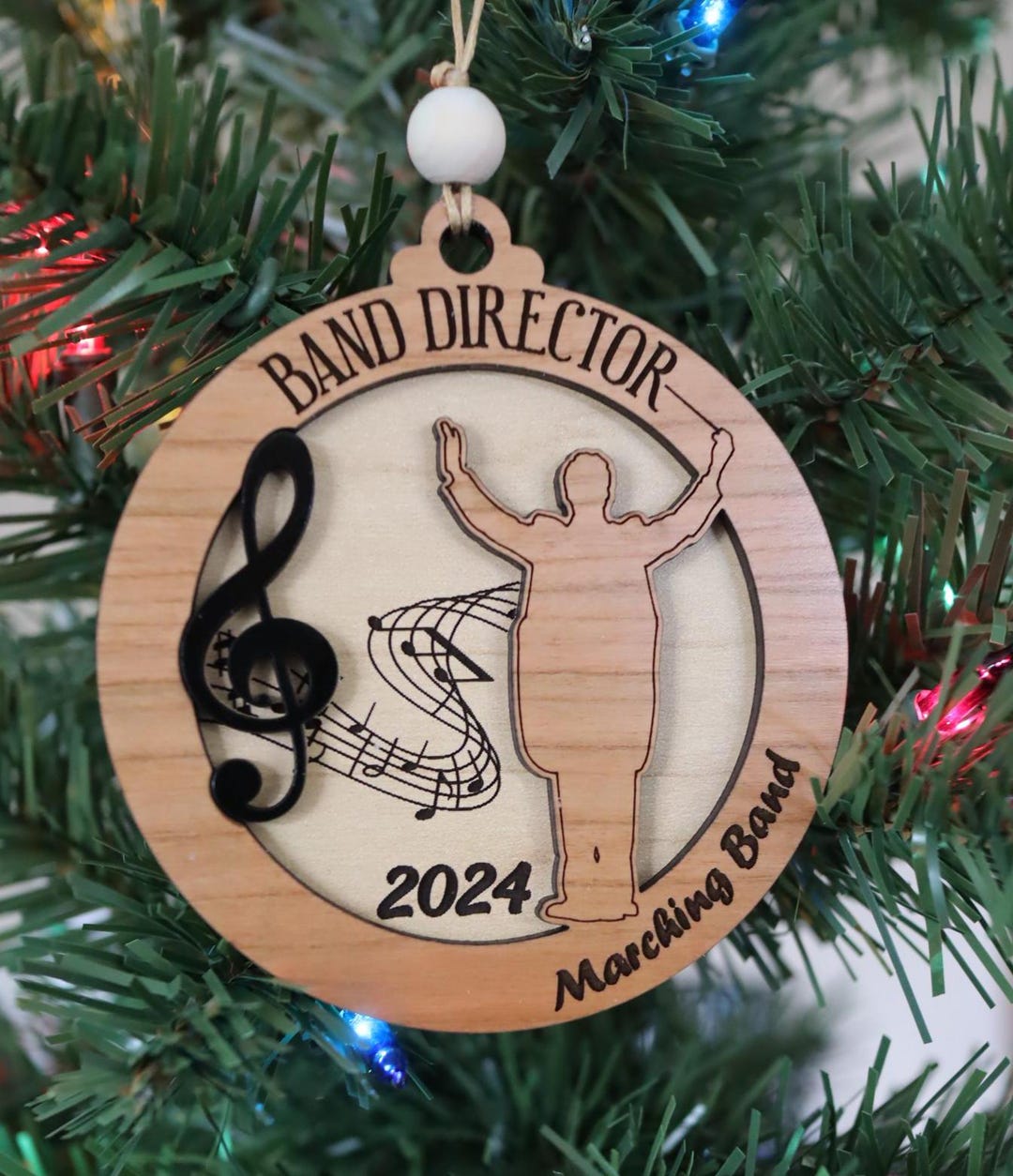 Marching Band Director Ornament SVG, Laser Cut Design, Music Leadership ...