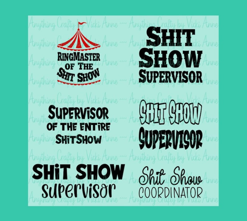 Shit Show SVG Bundle SVG PNG Shit Show Coordinator Shit | Etsy
