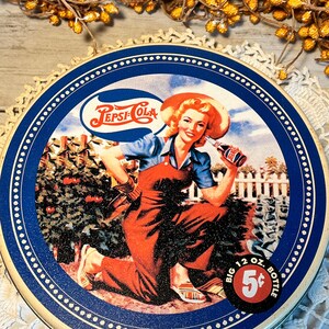 Pepsi Cola Tin, Vintage Advertisement, Storage Container, Tin ...