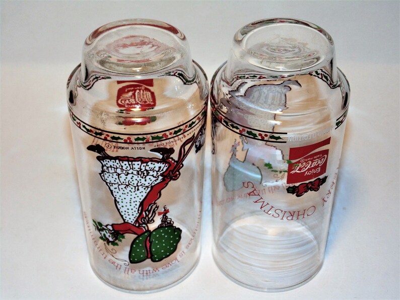 Holly Hobbie Christmas Glasses Set Of 2 Vintage Holiday Etsy