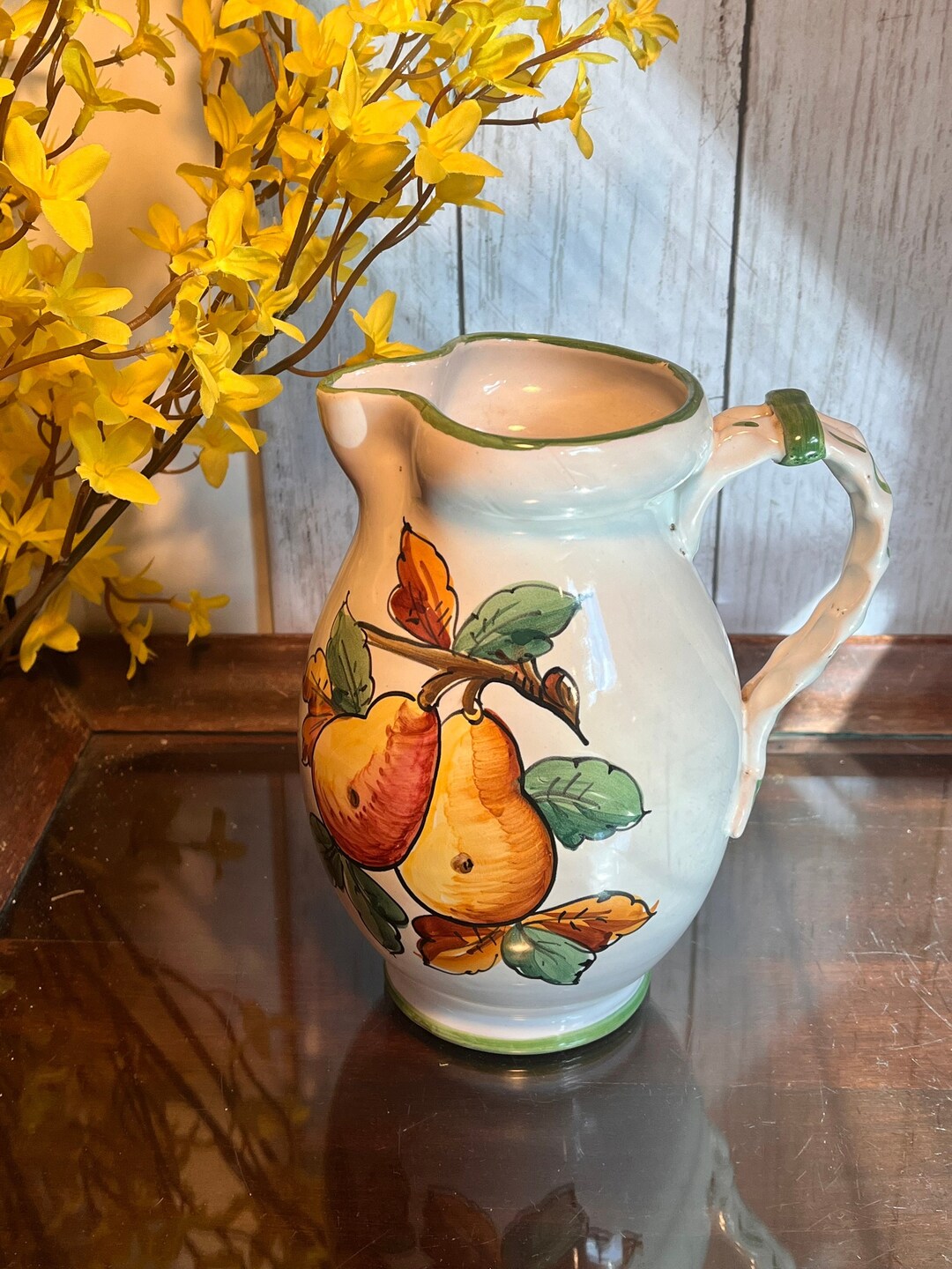 Italian Pottery Pitcher, Vintage Collectible, Home Decor - Etsy