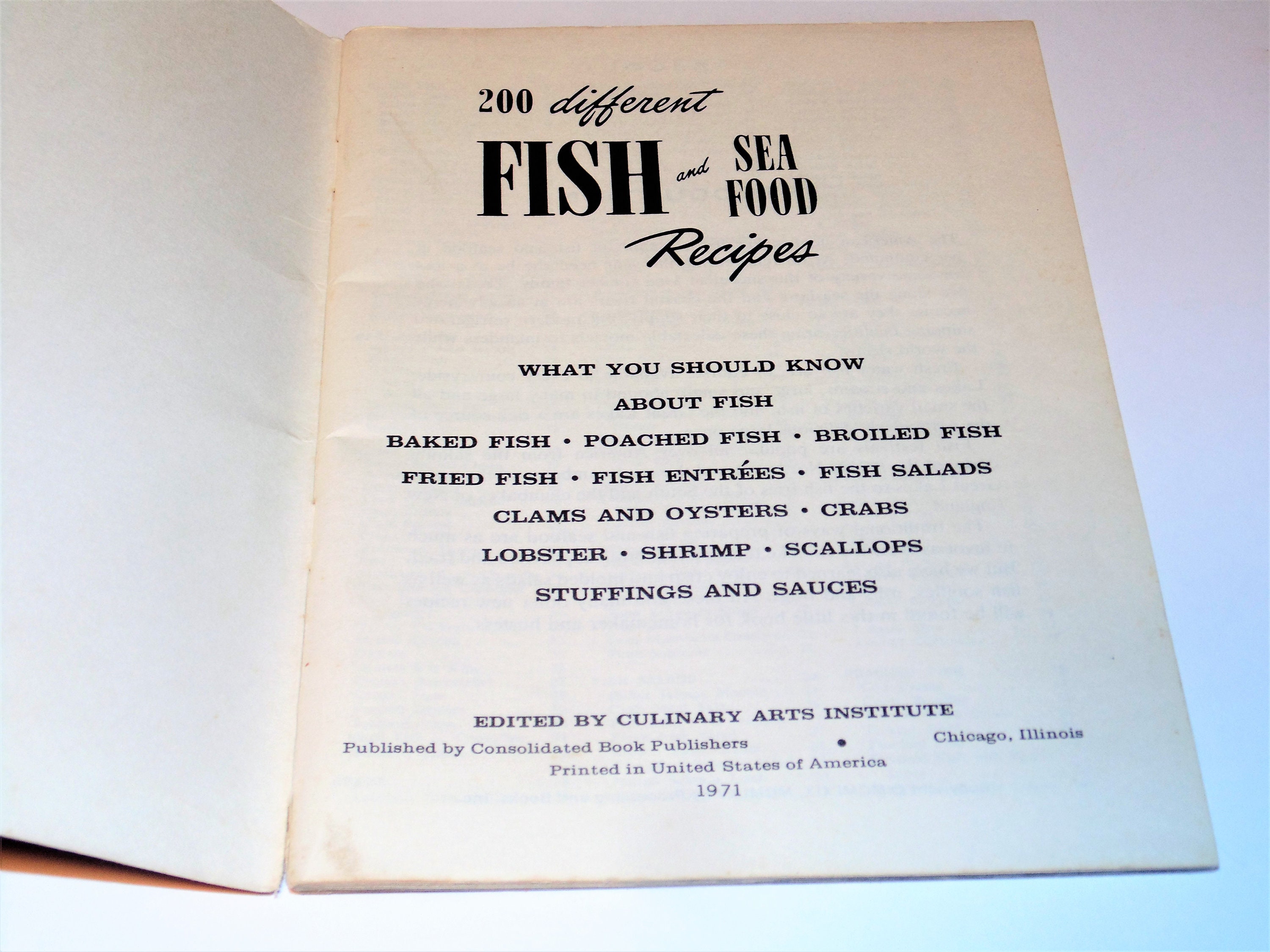 Vintage Cookbook 200 Ways To Serve Fish and Seafood Soft Cover | Etsy