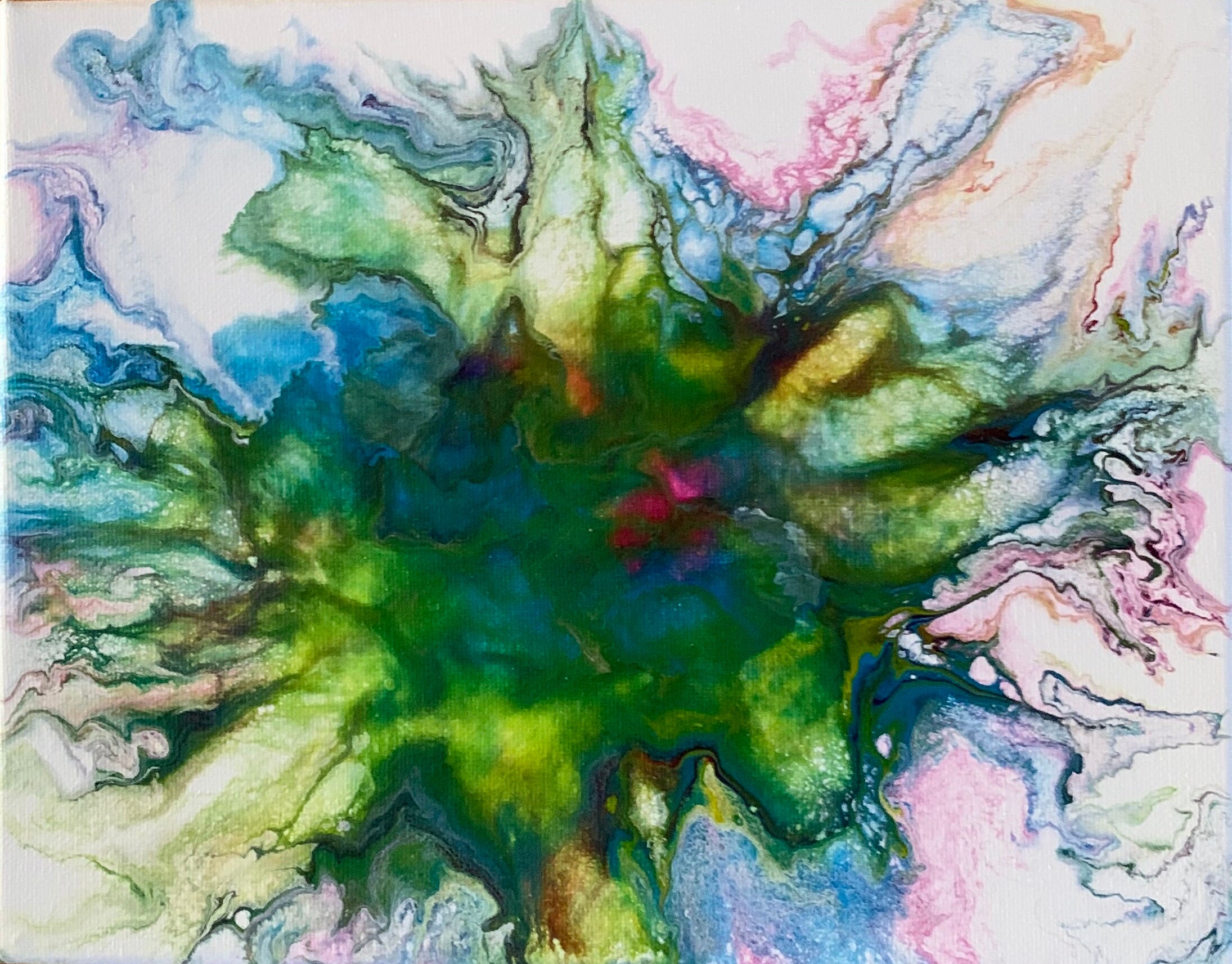 8x10 Splash/acrylic Fluid Dutch Pour Abstract - Etsy