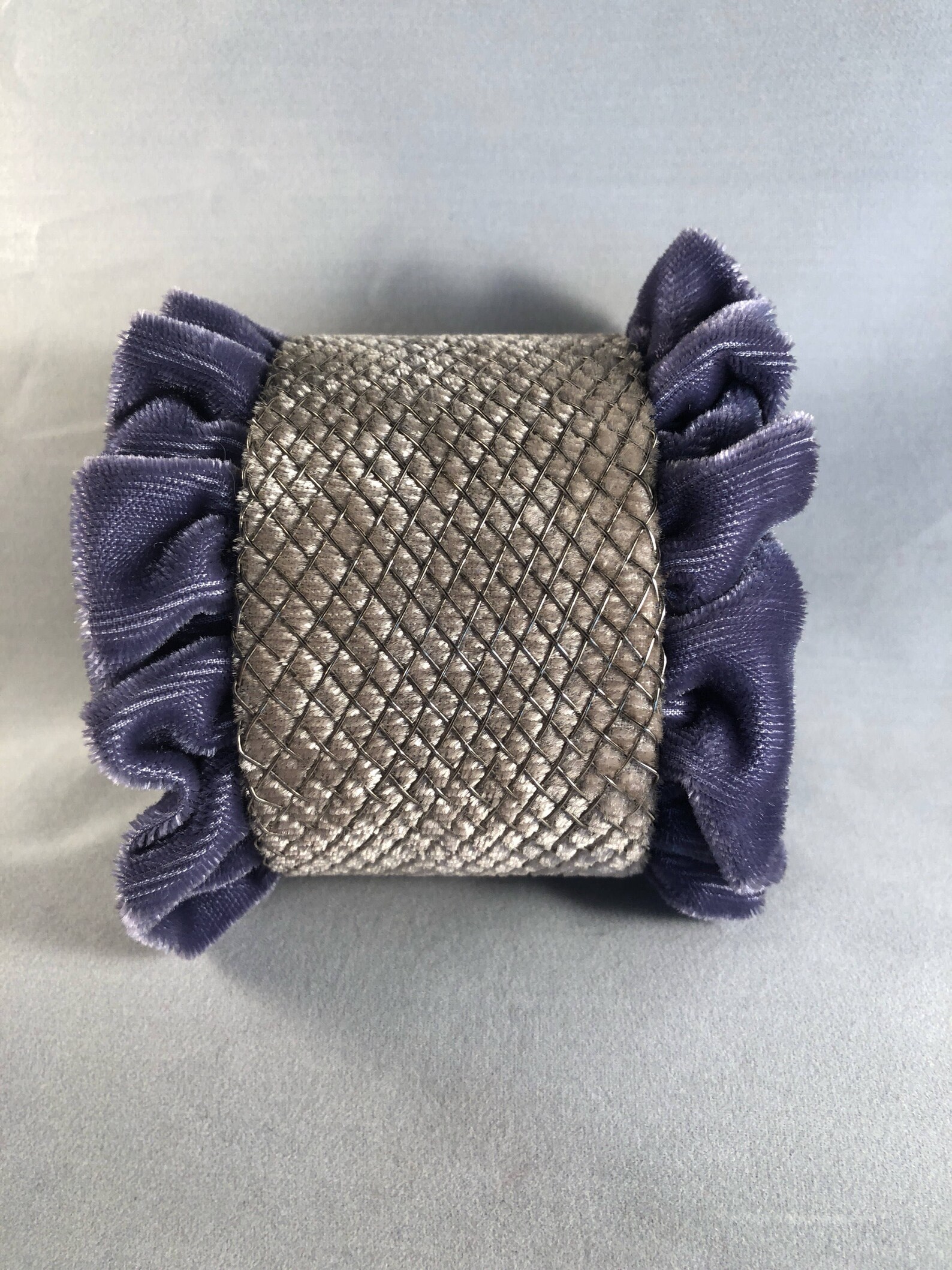 Velvet and Mesh Cuff Bracelet Velvet Bracelet Cuff Bracelet Elegant ...