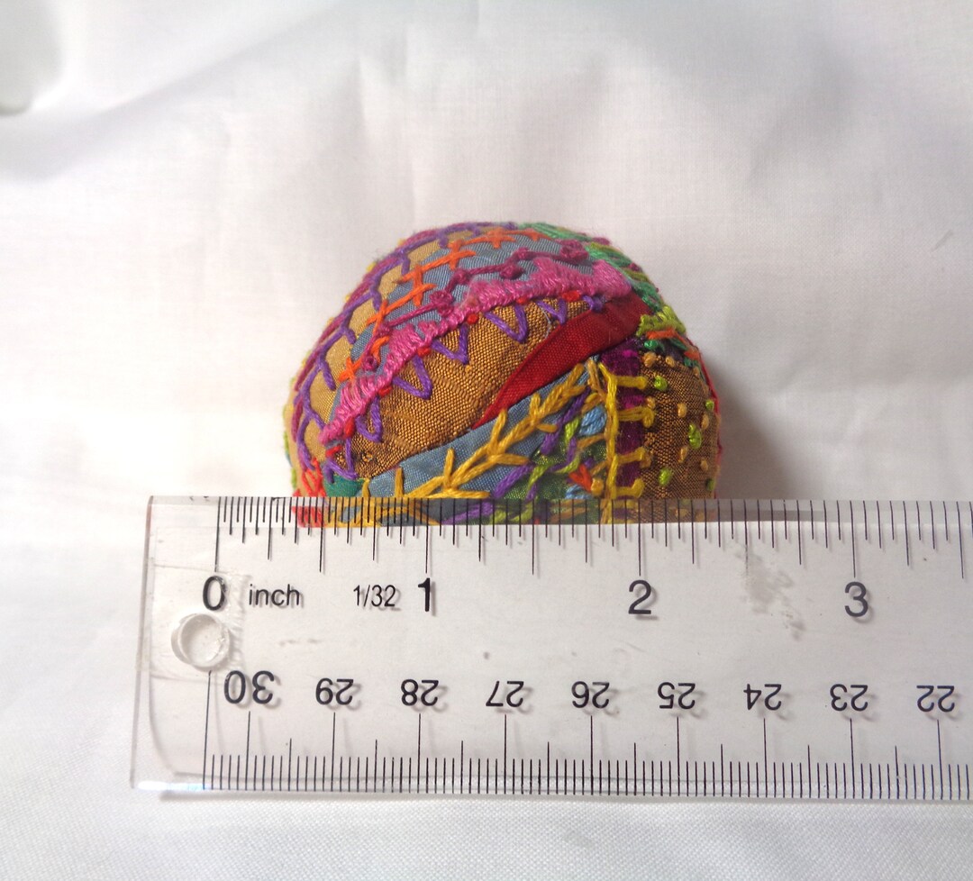Historic Style Victorian Crazy Patch Pincushion/pinball –multicolor #1 ...