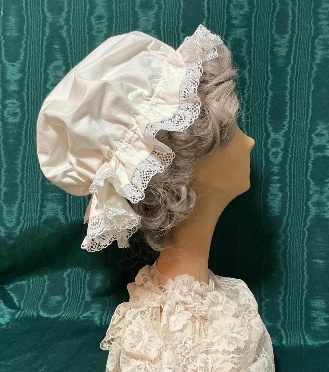18th Century “mob Cap”- White Colonial Cap - #26-44 - Etsy