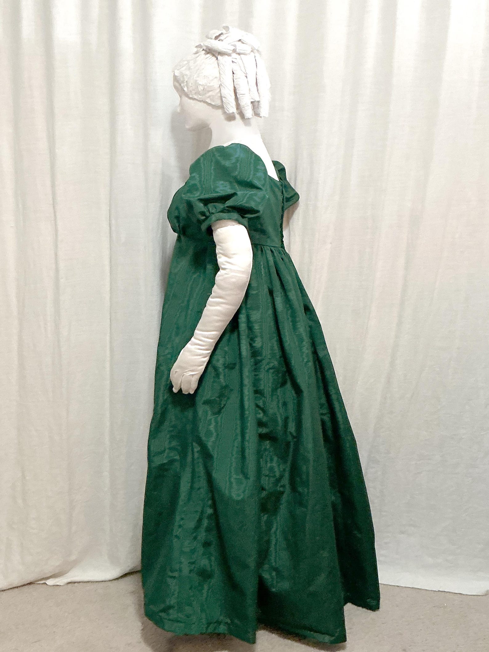Regency Ball Gown – 1808 Green Moire Gown – Bust 37- #25-59 - Etsy