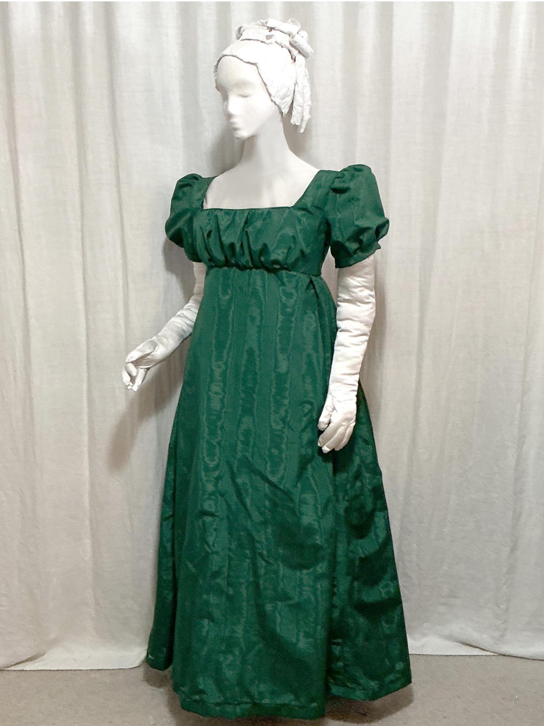 Regency Ball Gown – 1808 Green Moire Gown – Bust 37- #25-59 - Etsy