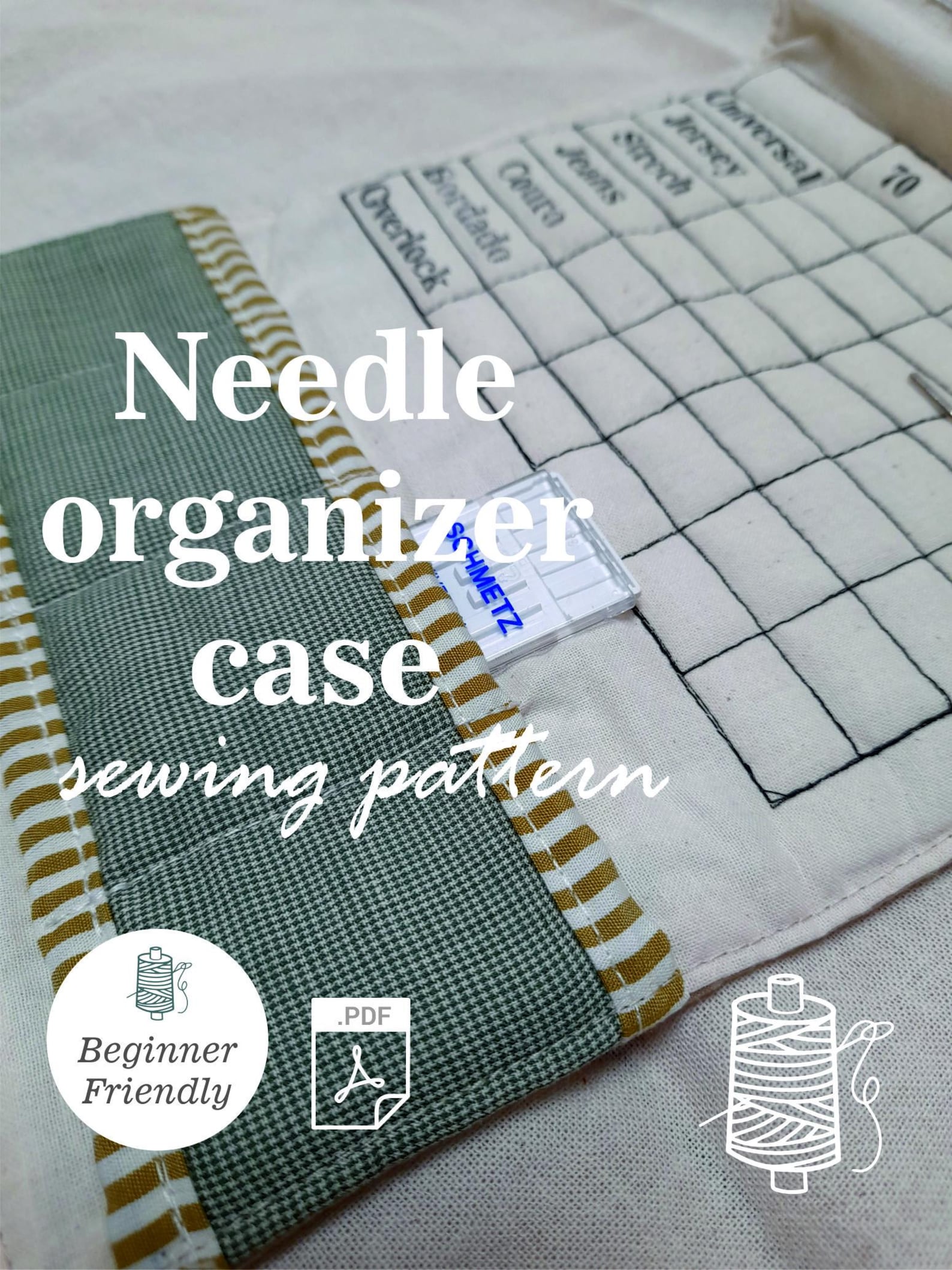 Pattern for Sewing Machine Needle Organizer: Iron-on Label (pattern in ...