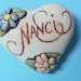 Nancivintage Ceramic Heart Name Pin Brooch Jewlery Accessories Gift ...