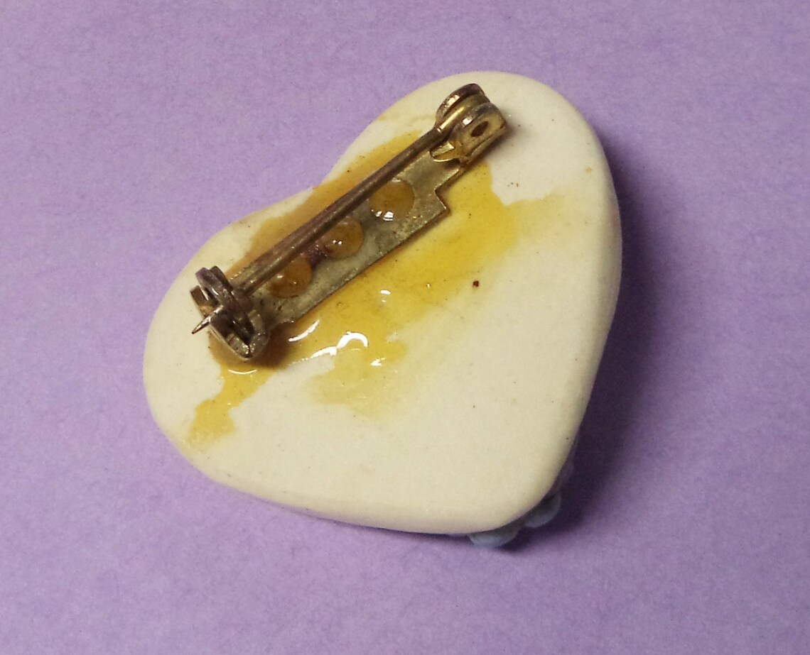 Robertavintage Ceramic Heart Name Pin Brooch Jewlery Accessories Gift ...