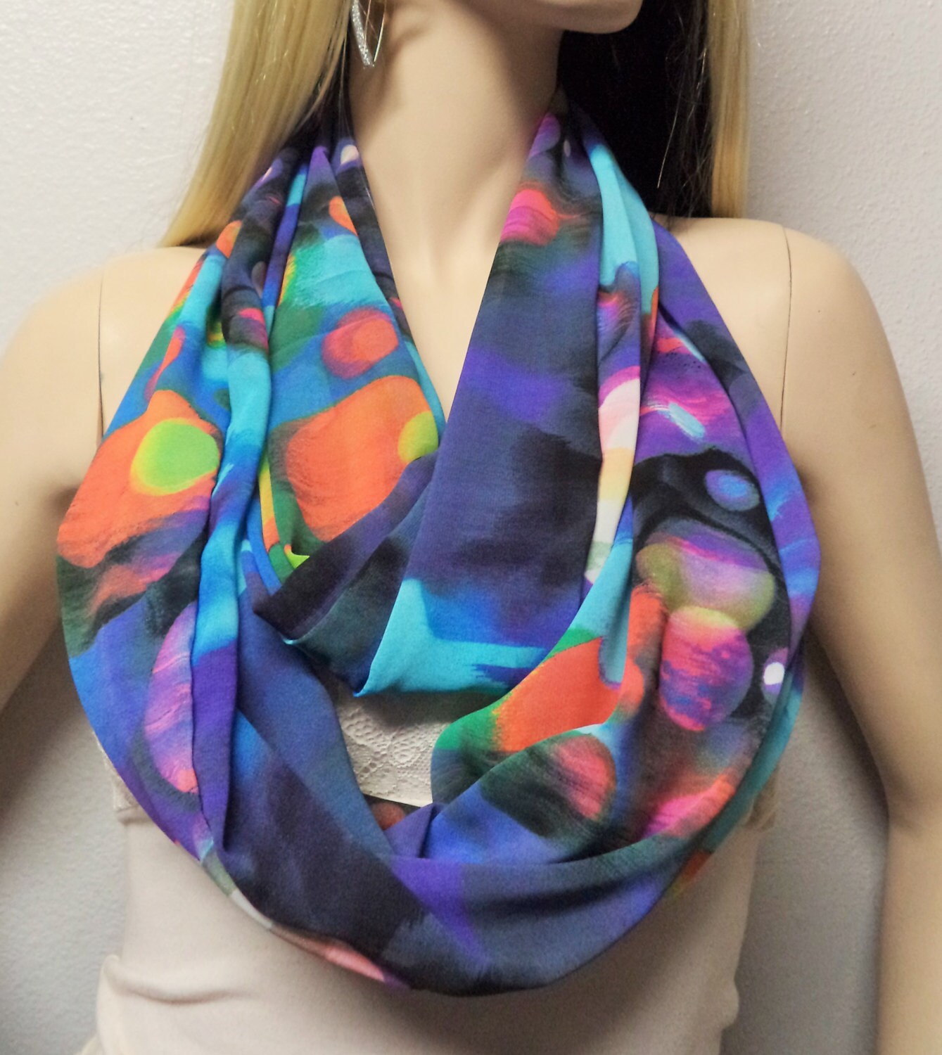 Galaxy Nebula Planets Space Infinity Scarf Light Weight - Etsy
