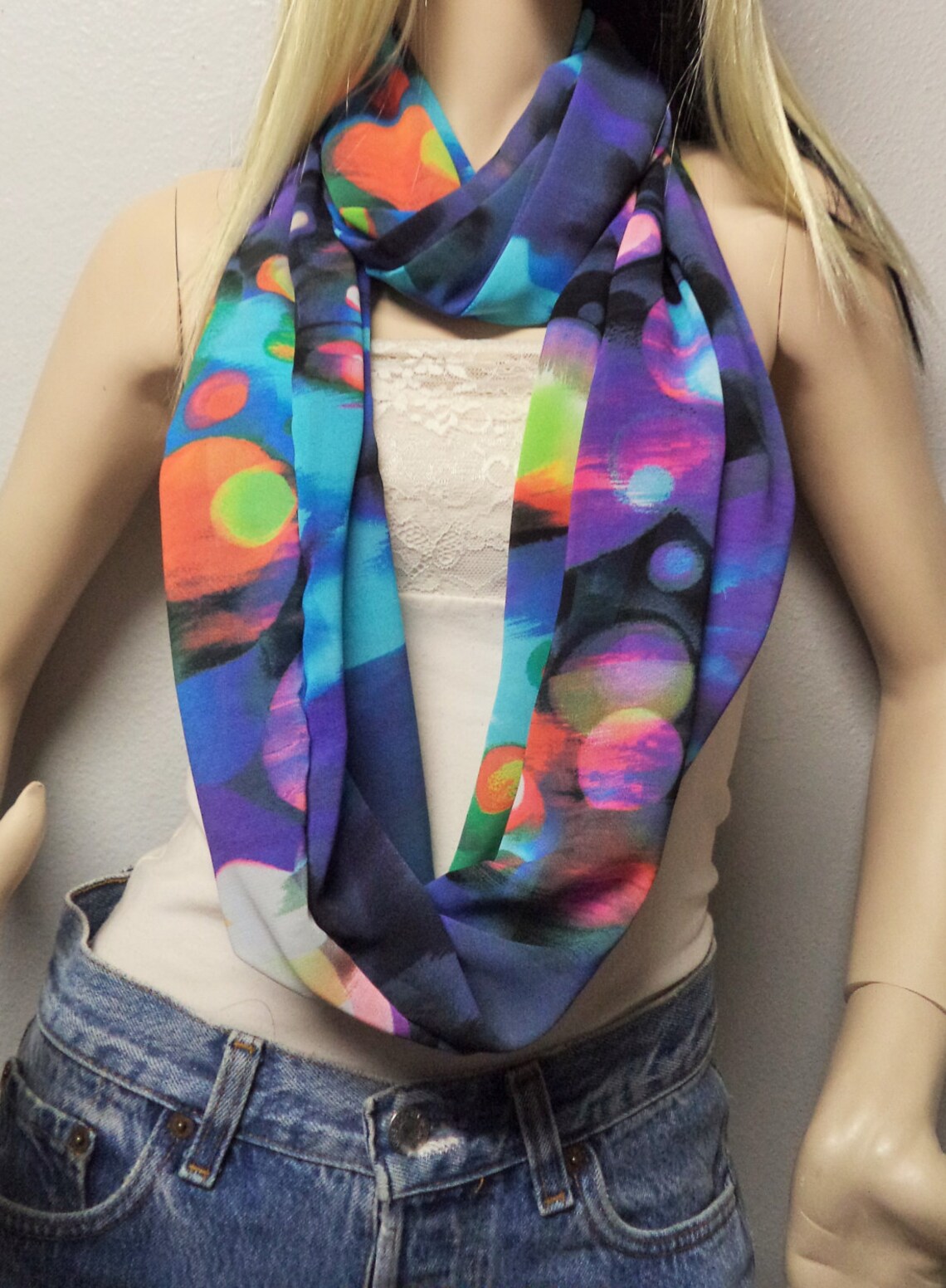 Galaxy Nebula Planets Space Infinity Scarf Light Weight - Etsy