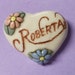 Robertavintage Ceramic Heart Name Pin Brooch Jewlery Accessories Gift ...